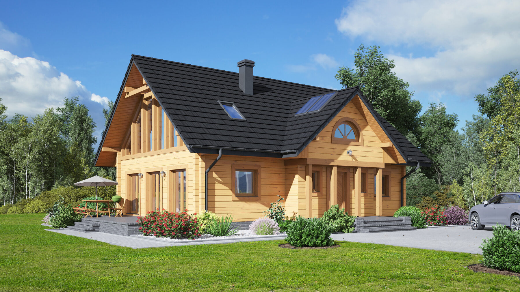 Chmielów dw 25 pcr - Dom z Bieszczad drewniane domy z bali i projekty ...